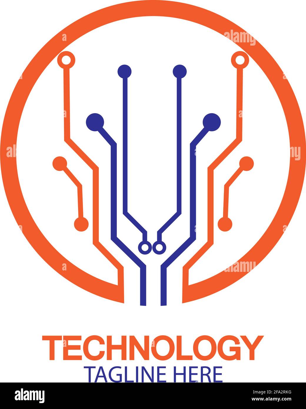 circuit technology logo vector template-vector Stock Vector Image & Art - Alamy