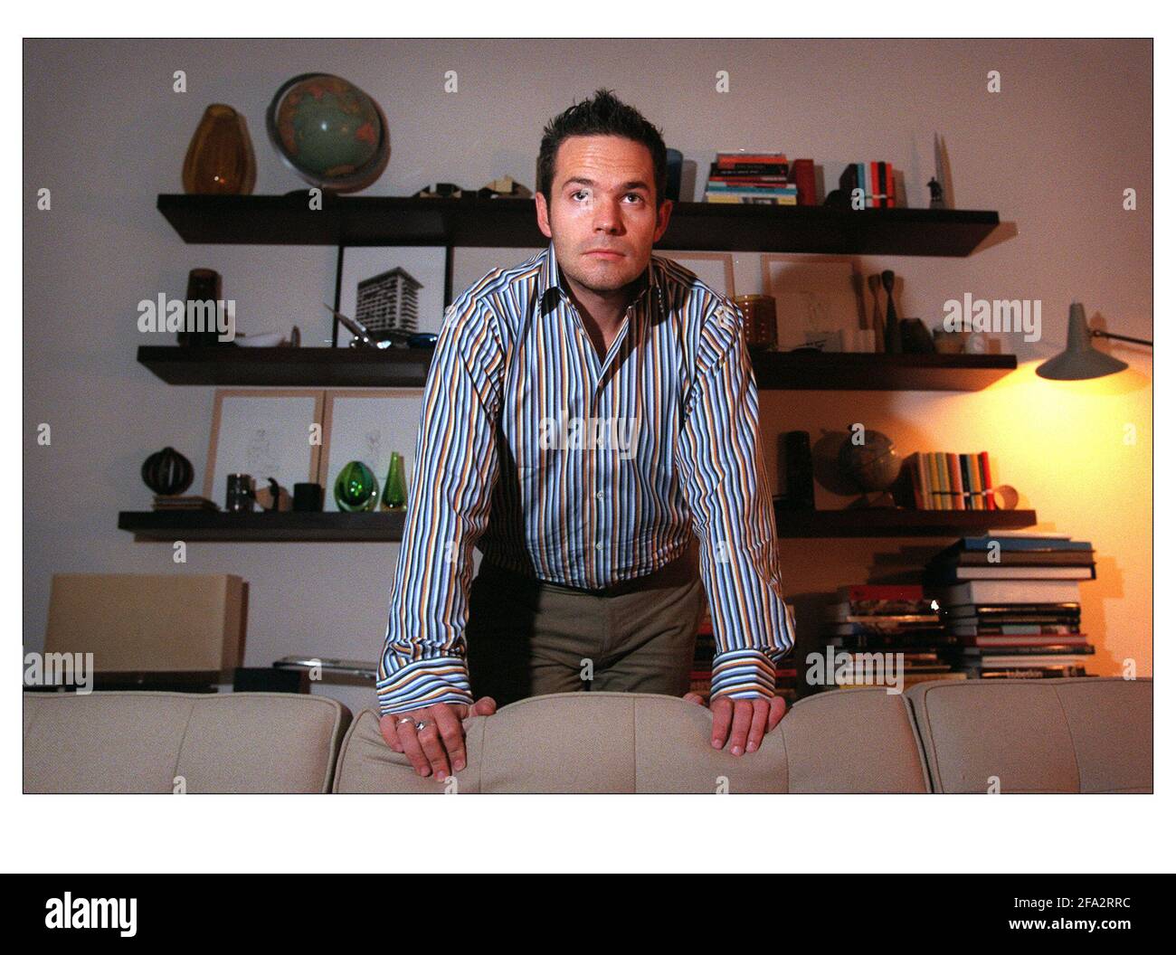 Tyler Brule in his flat in London W1 November 2000 Stock Photo - Alamy