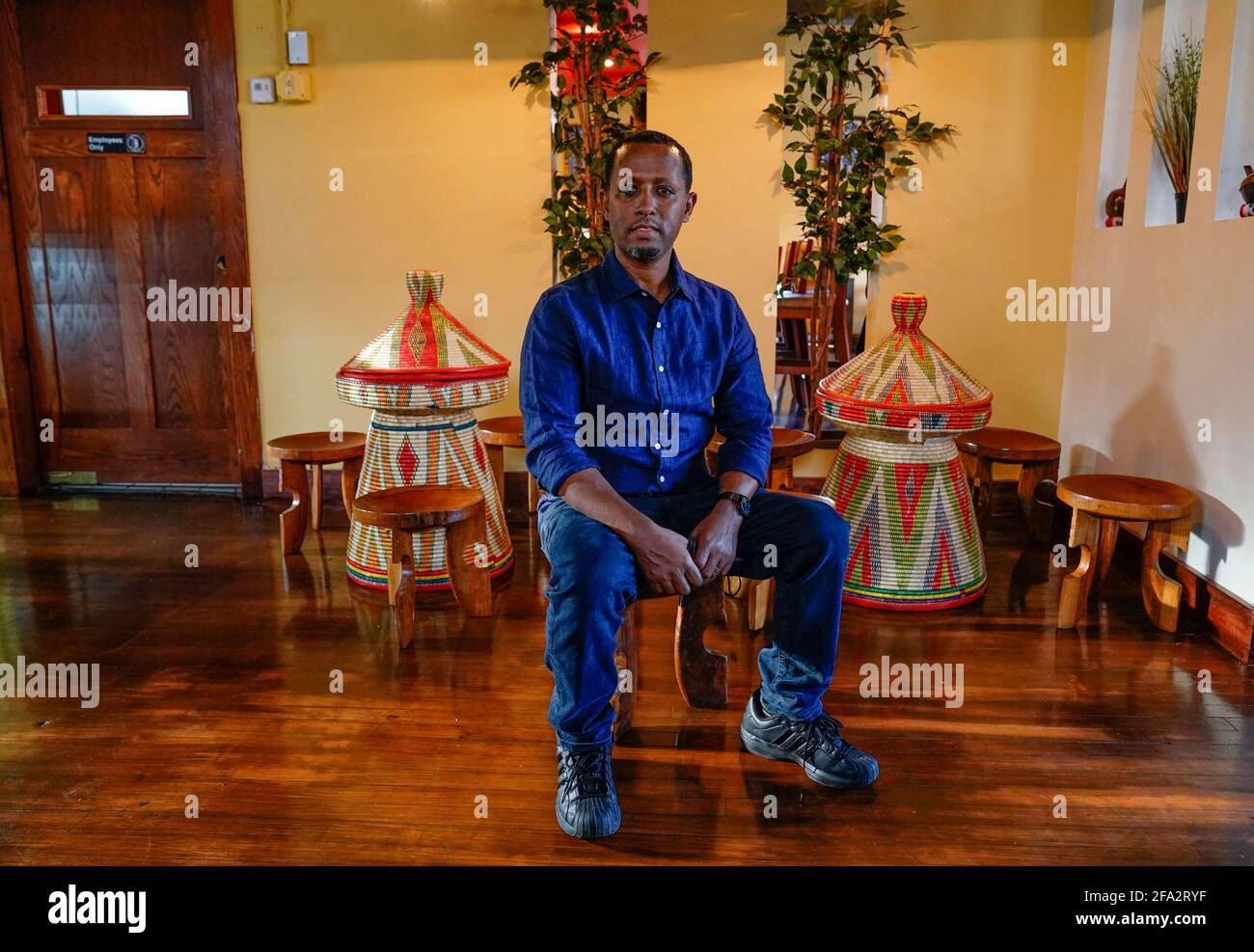 Minneapolis, United States. 22nd Apr, 2021. Solomon Hailie, owner of ...