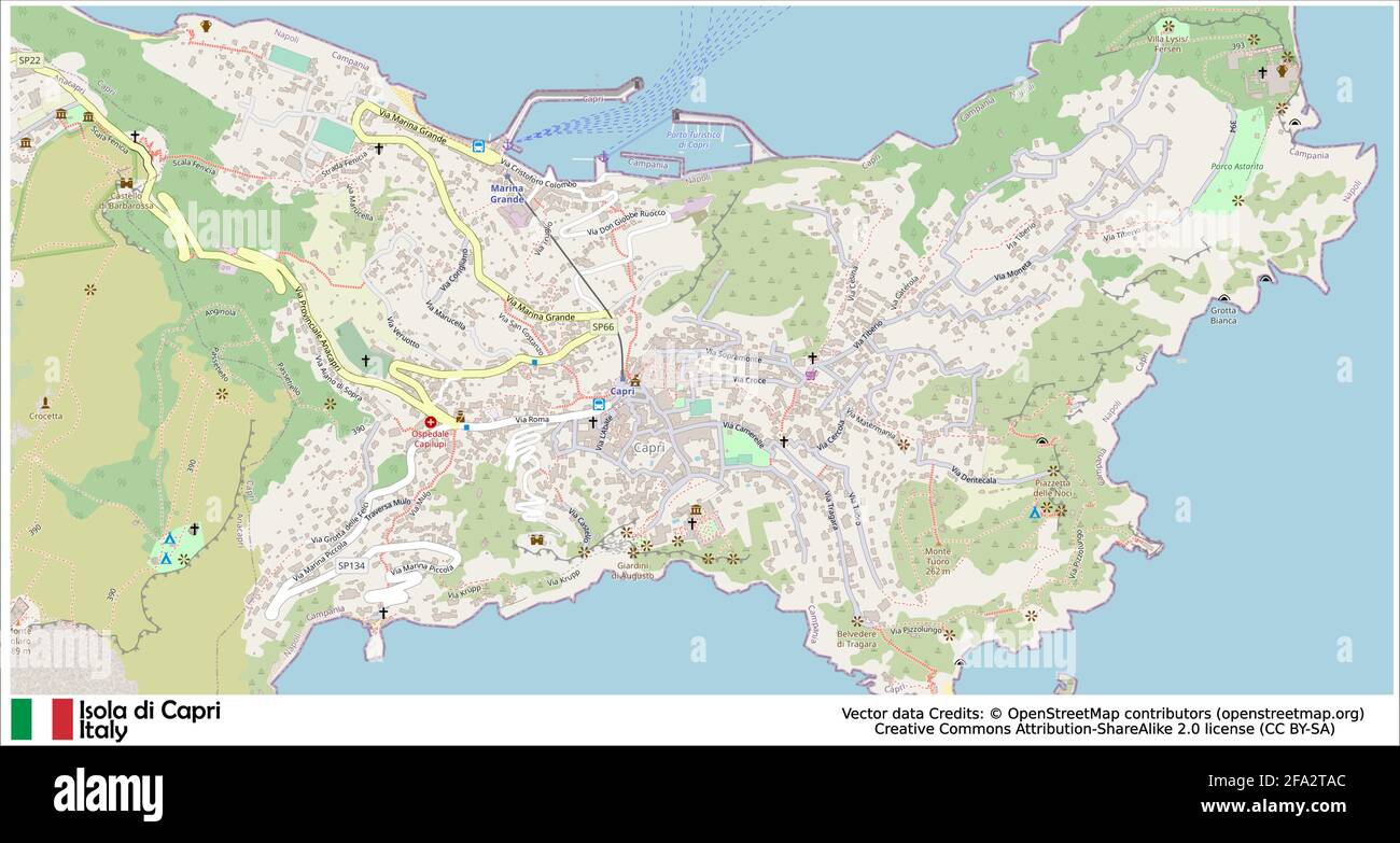 Capri Island Map High Resolution Stock Photography and Images - Alamy