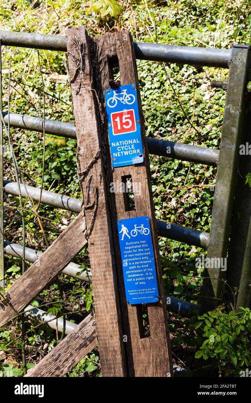 National Cycle network, Route 15 on the old Denton Woolsthorpe Branch ...