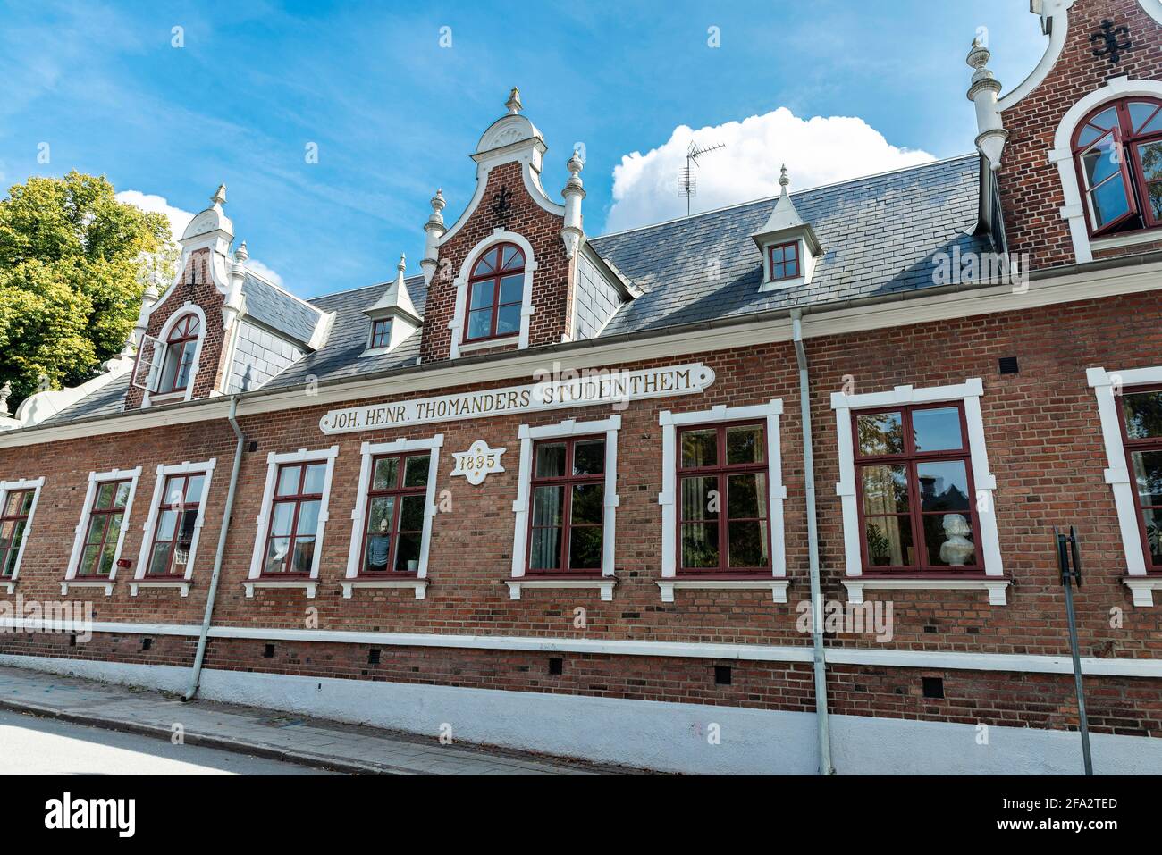 Lund, Sweden - August 30, 2019: Classic facade of a building of the ...