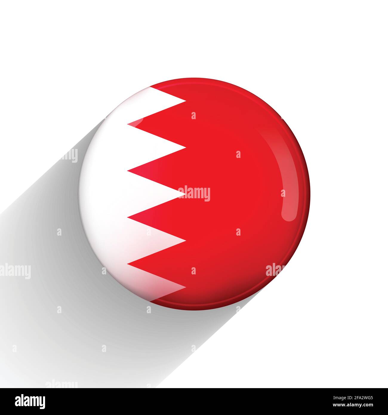 Glass light ball with flag of Bahrain. Round sphere, template icon ...