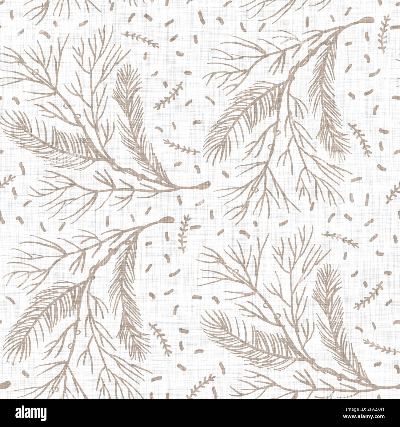 Seamless minimalist doodle flower pattern background. Calm two tone ...
