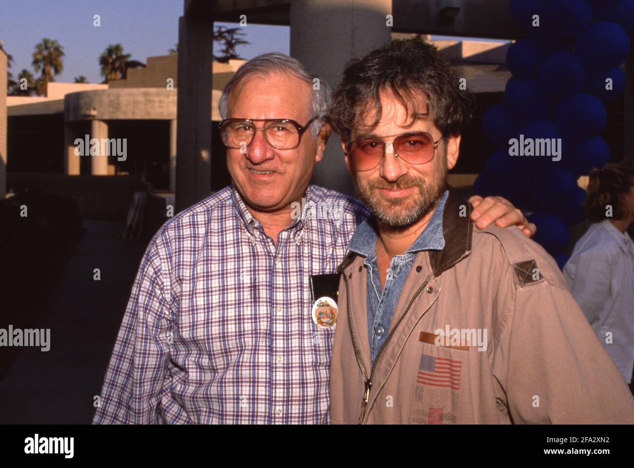 Steven Spielberg and his father during Premiere of "The Land Before ...