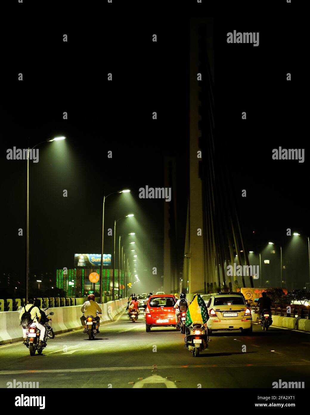SURAT, INDIA - Dec 08, 2020: Lights are the heart of every city Stock ...