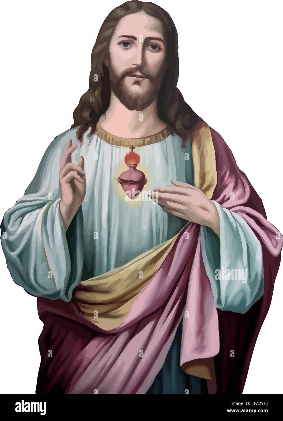 Sacred heart jesus illustration hi-res stock photography and images - Alamy