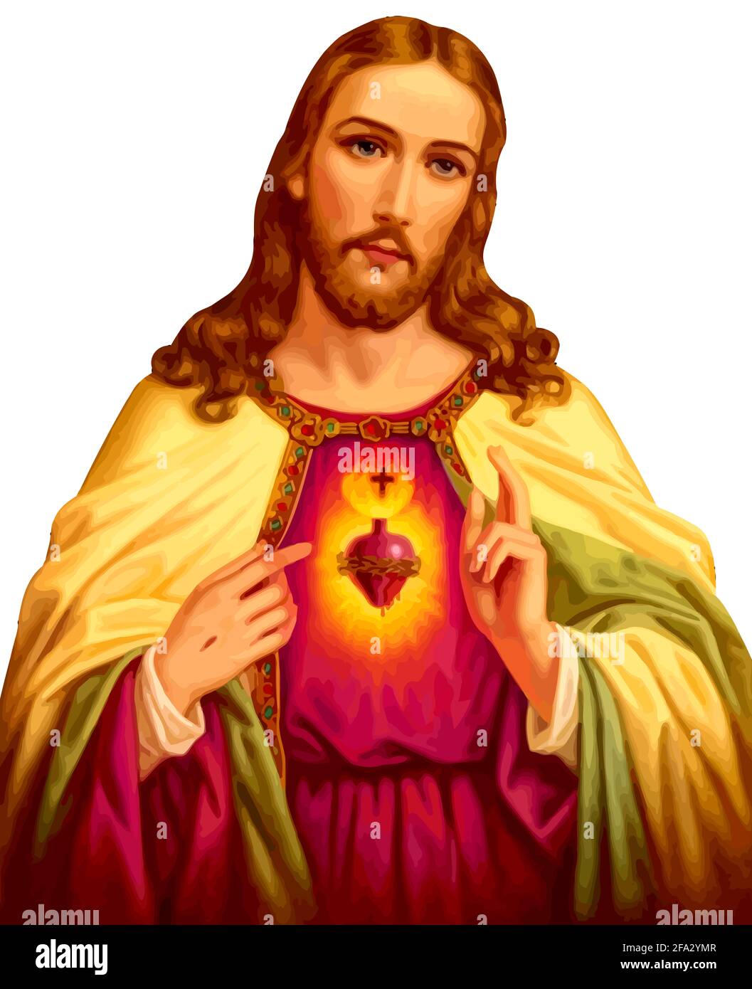Sacred heart jesus illustration hi-res stock photography and images - Alamy
