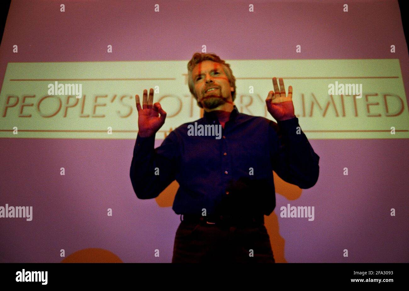 Richard Branson launching his bid to control the Dec 1999 National ...