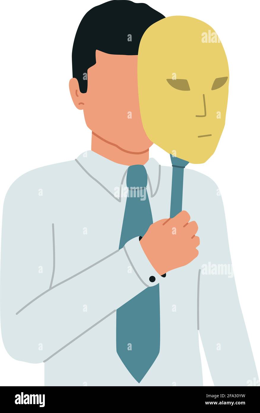 Man hides face Stock Vector Images - Alamy