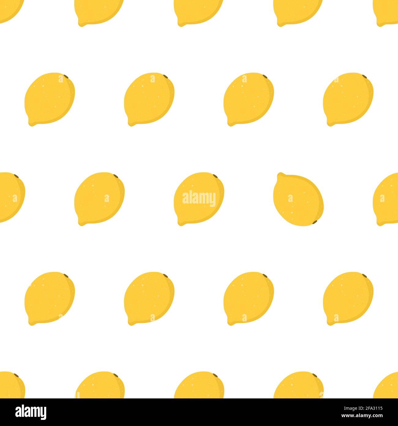 Hand drawn seamless pattern with whole lemon. Surface pattern design ...