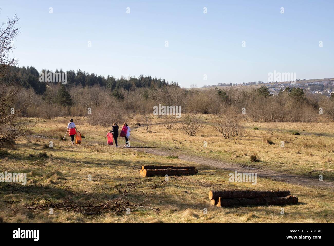 WALES, UNITED KINGDOM. APRIL 2021. Image of the Sirhowy Valleys ...