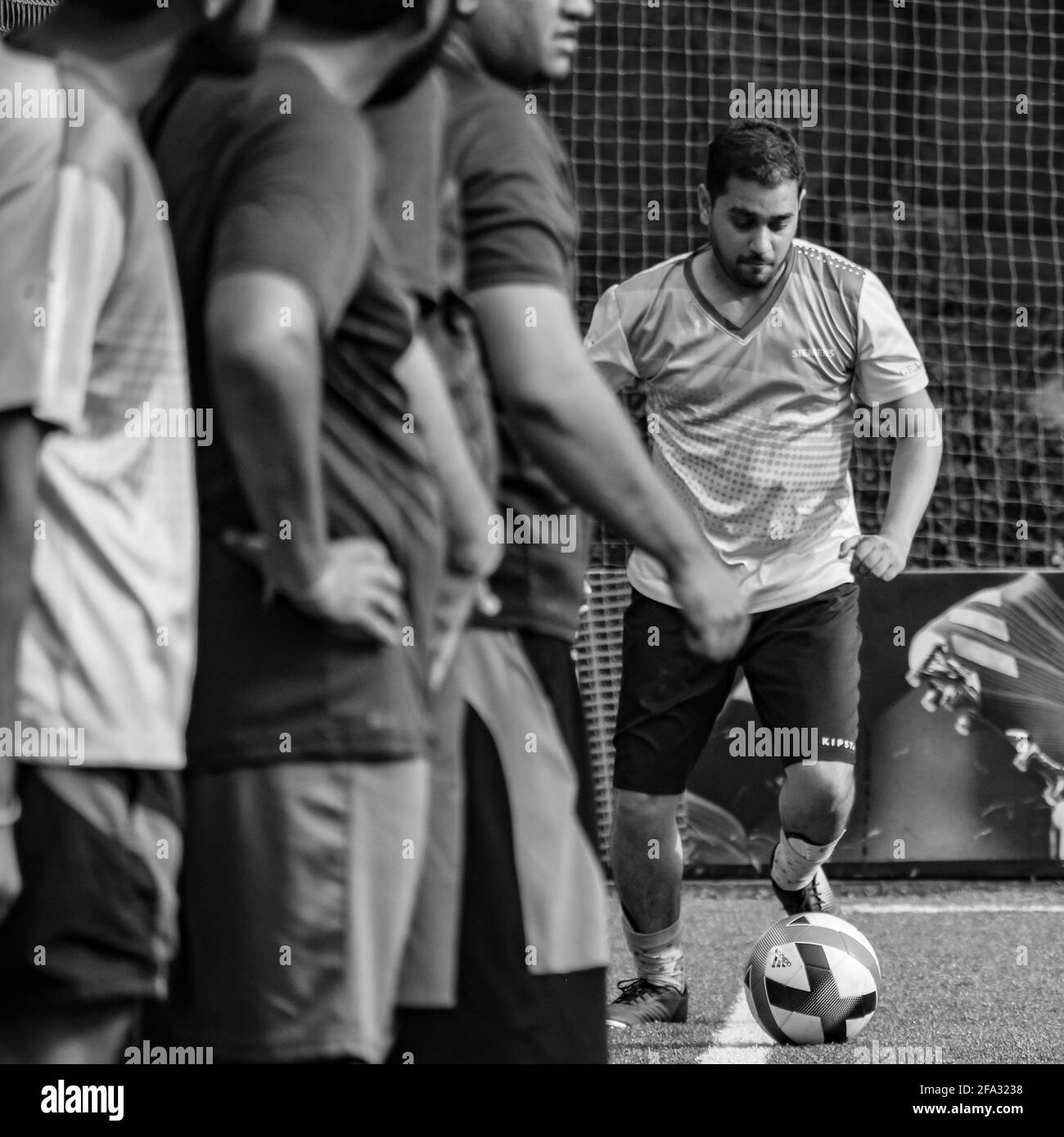 Delhi, India - July 19 2019: Footballers of local football team during ...