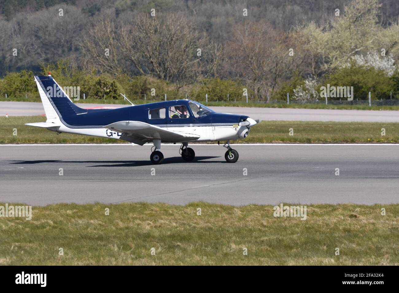 A Piper PA28-140 G-BCJN Cherokee single engine four seat light aircraft ...