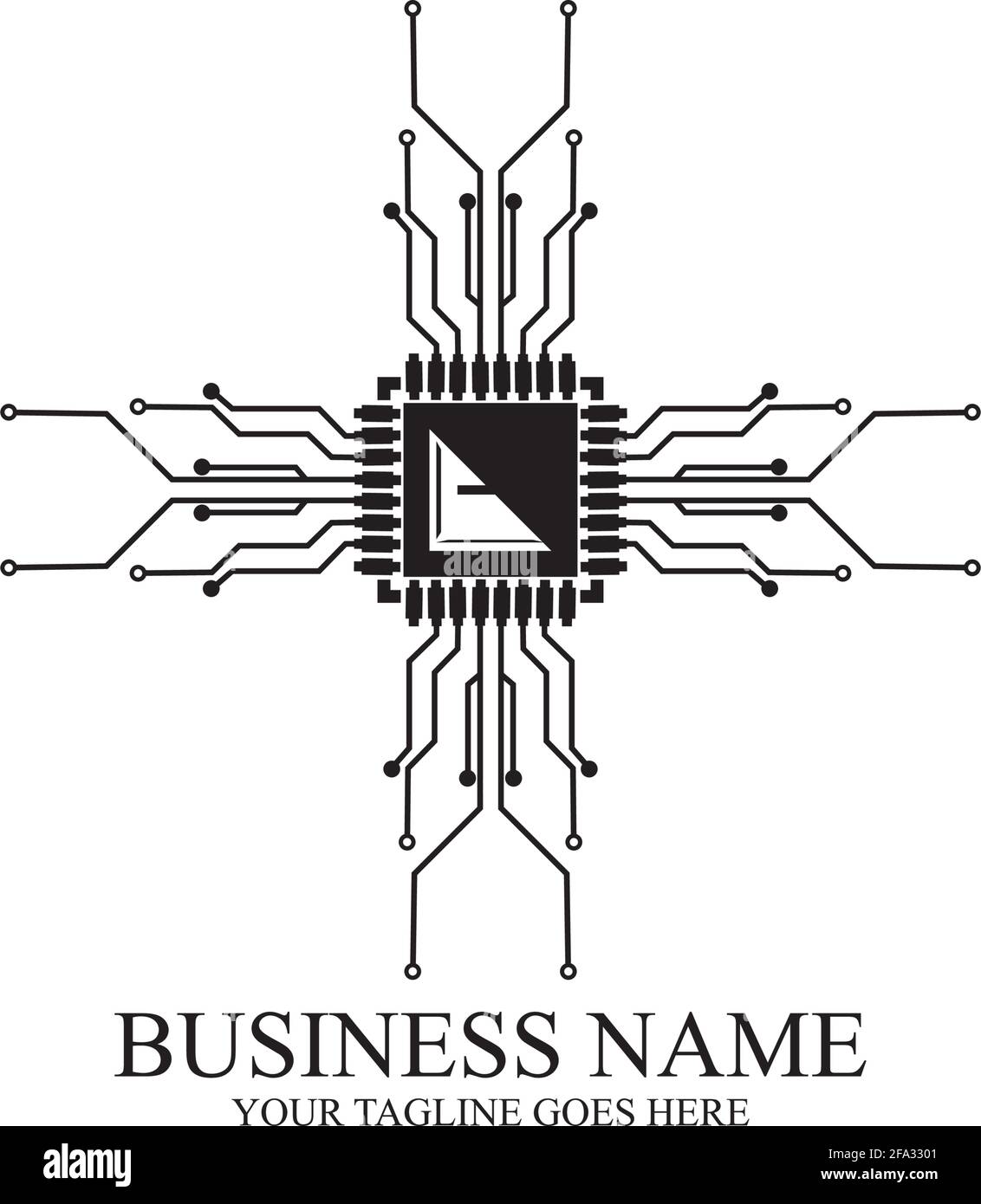 Flat Microelectronics Circuits Circuit Board Vector Green Background Stock Vector Image And Art