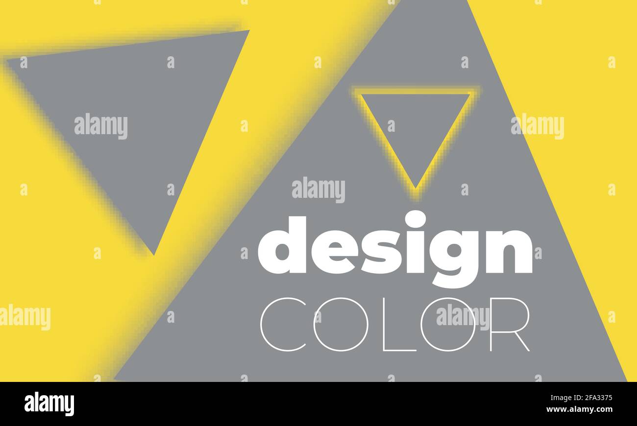Geometric background. Yellow and gray geometric shapes. Minimal ...