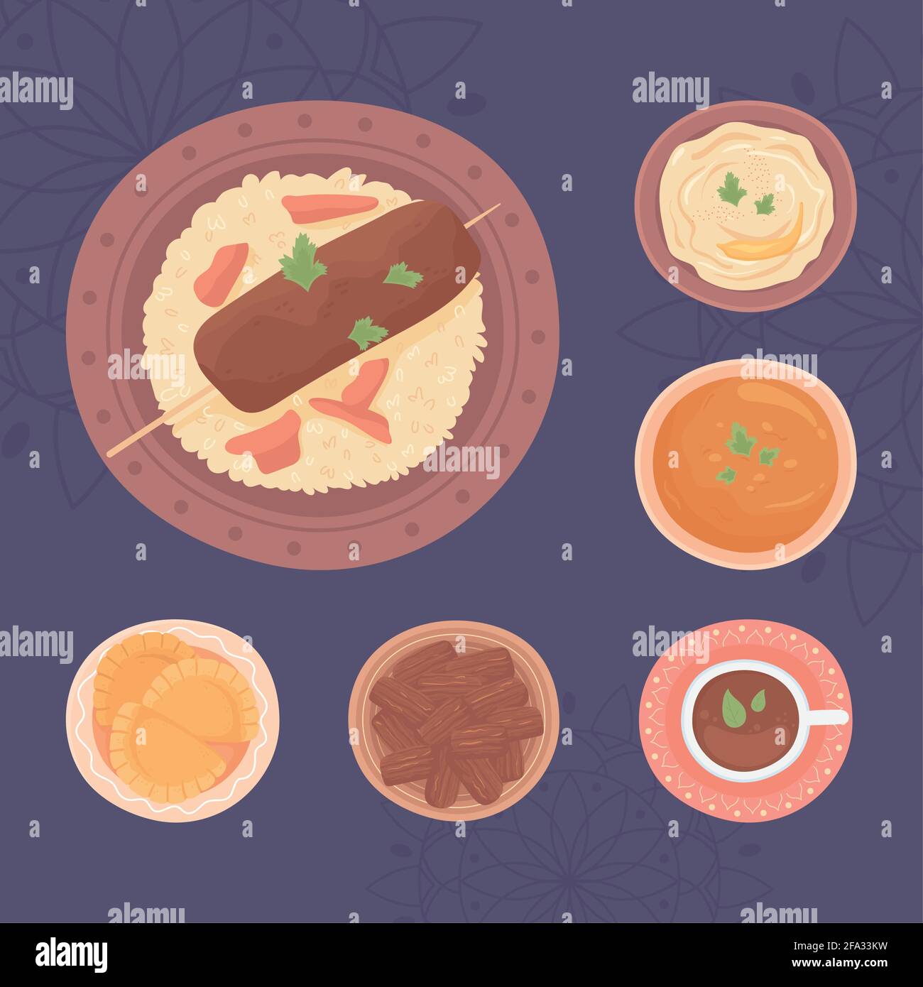 Delicious dishes menu soup Stock Vector Images - Alamy