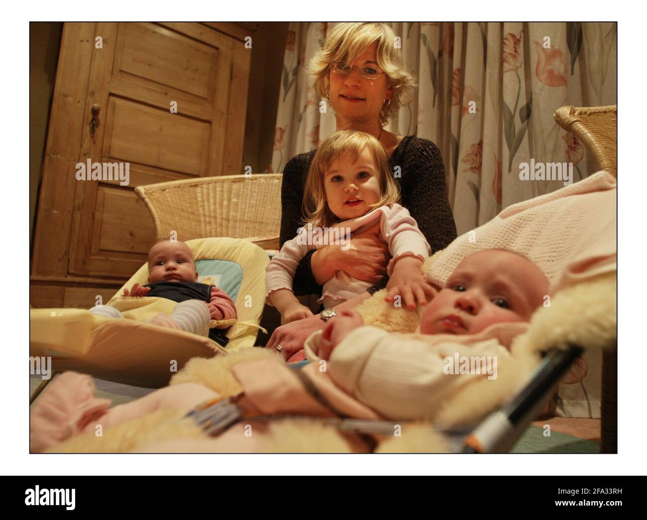 Allison Mortlock with her daughters Daisy, (twins) Lola and Florencepic ...