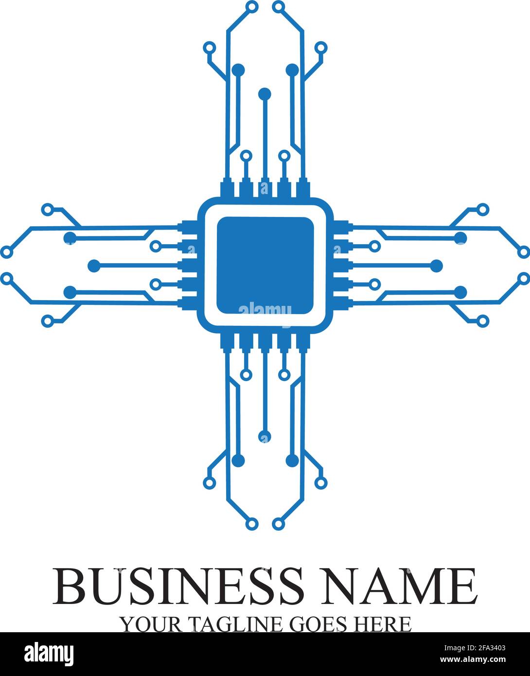 CPU processor line vector icon for websites and mobile flat design ...