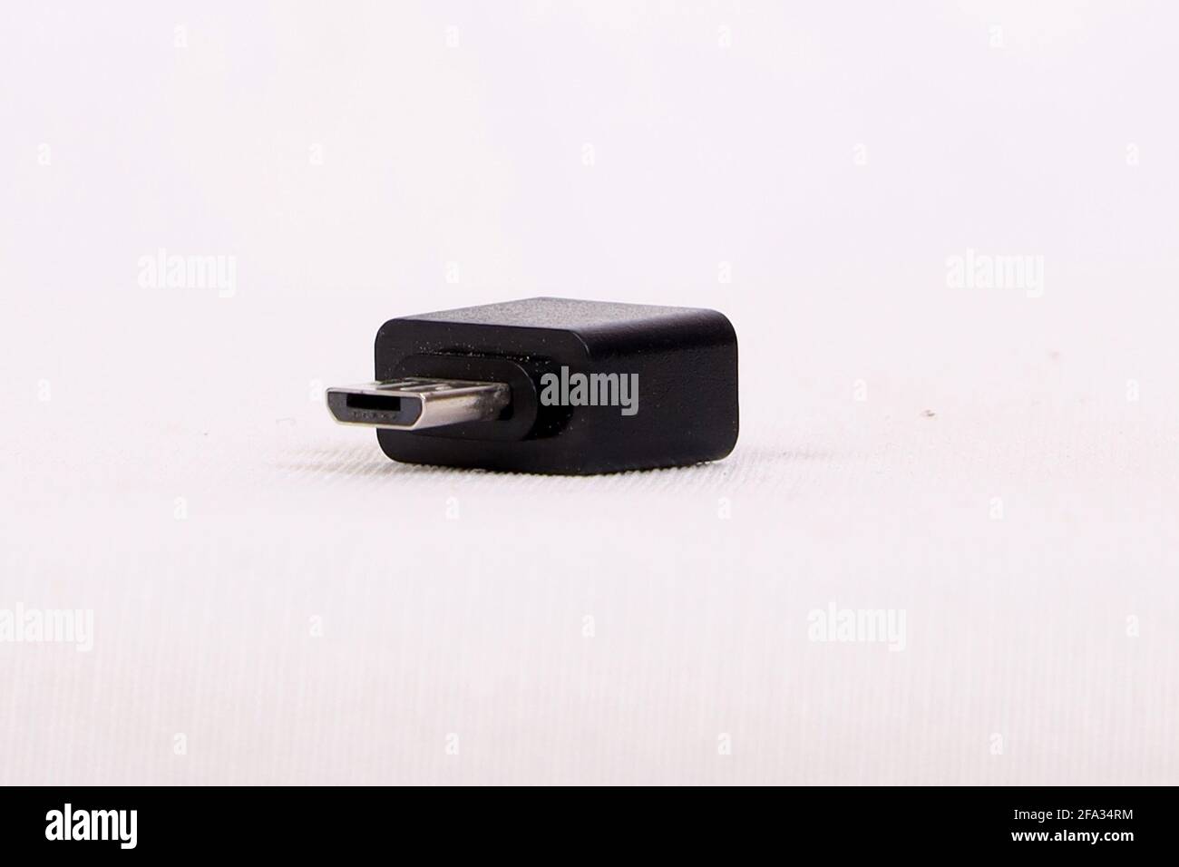 Mini USB adapter isolated on white background Stock Photo - Alamy