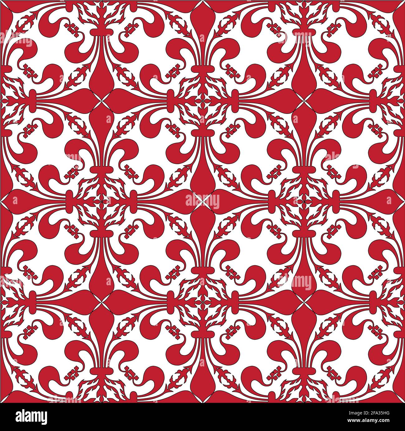 Pattern background with red florentine lily Stock Photo - Alamy