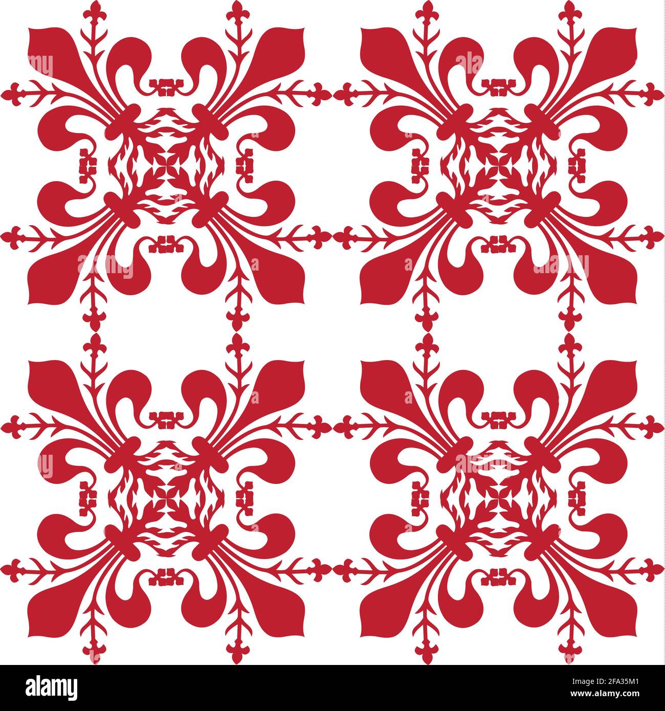 Pattern background with red florentine lily Stock Photo - Alamy