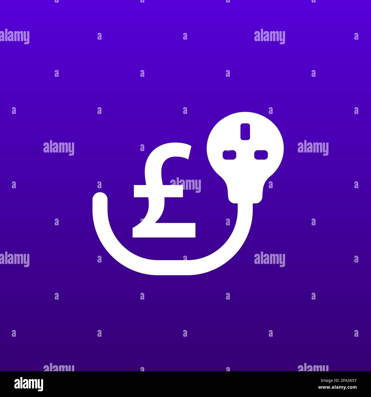electricity costs icon with uk electric plug Stock Vector Image & Art ...