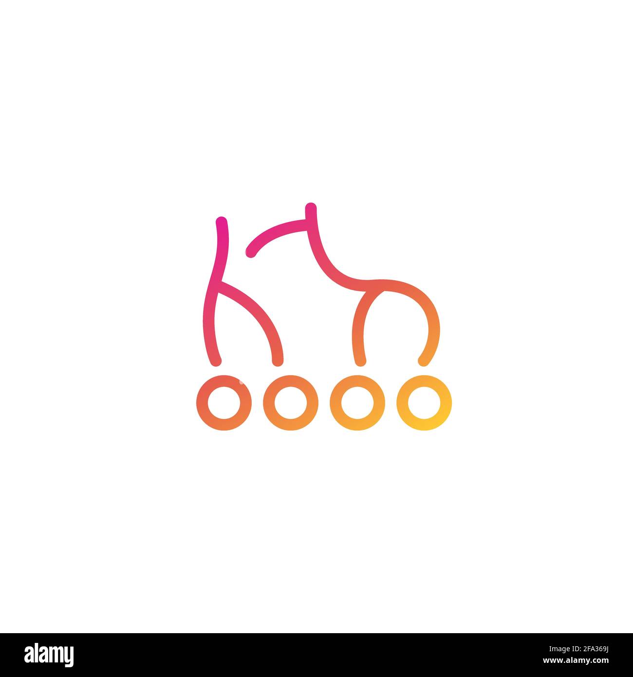 Roller skates logo, minimal design Stock Vector Image & Art - Alamy