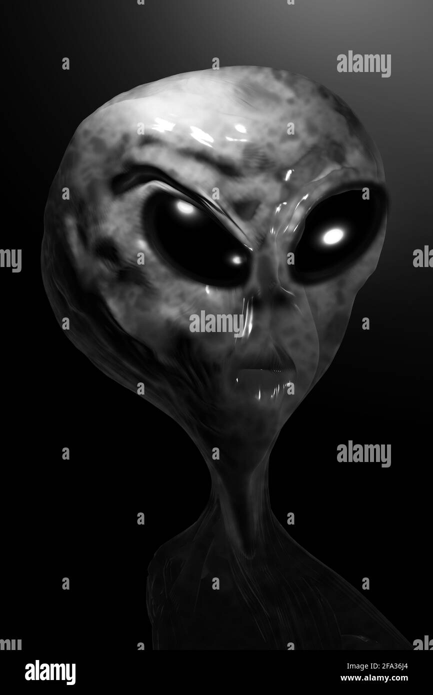 Cartoon alien Black and White Stock Photos & Images - Alamy