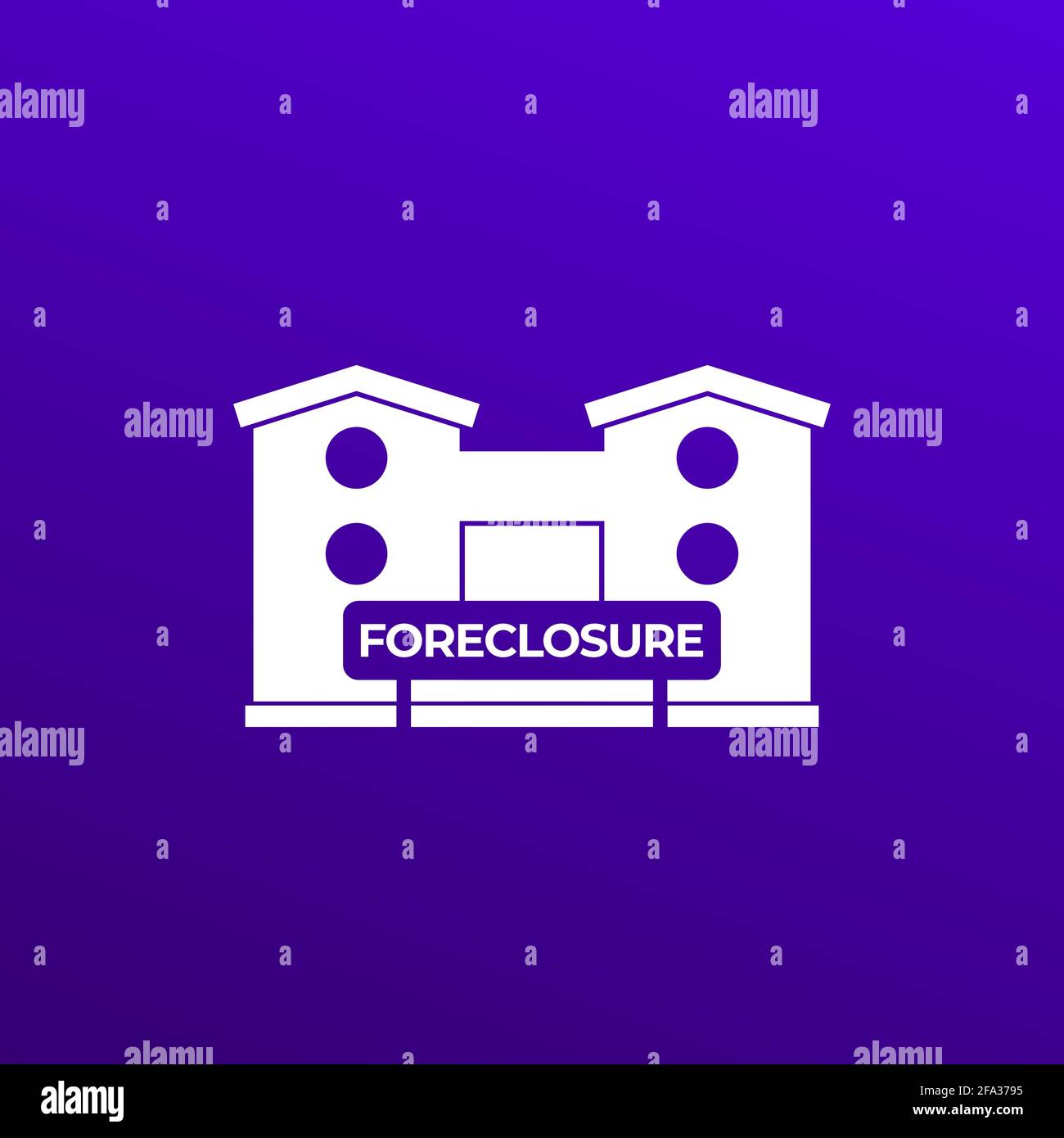 foreclosure icon with house and sign, vector Stock Vector Image & Art ...