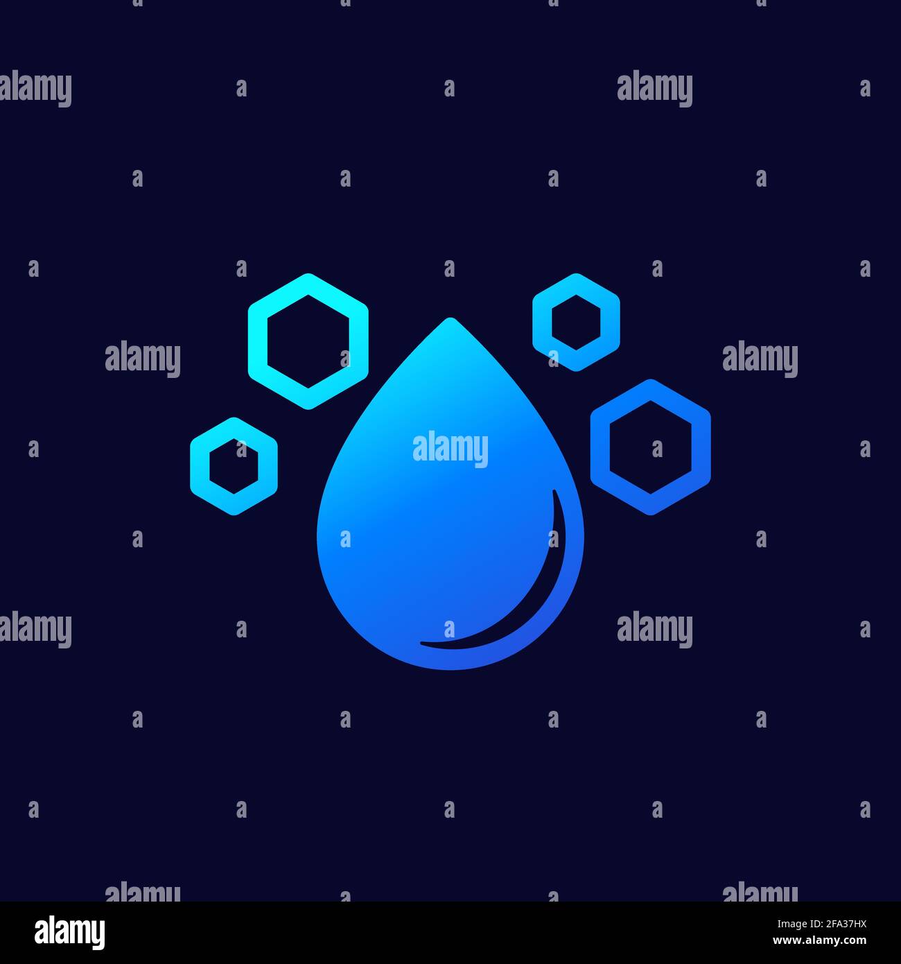 Drop with nano particles icon on dark Stock Vector Image & Art - Alamy