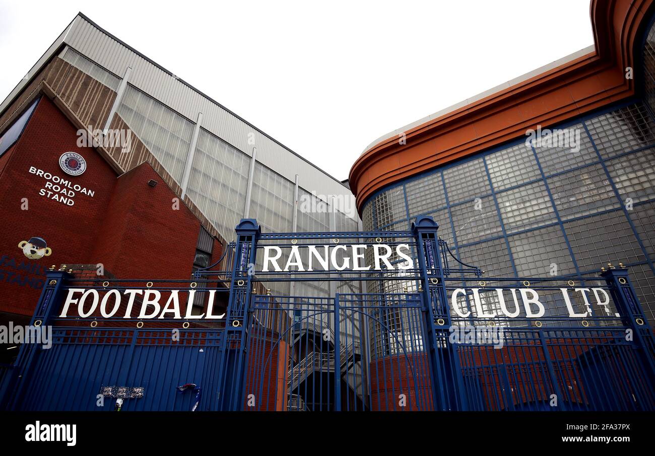 File photo dated 25-10-2020 of outside Ibrox stadium. Issue date ...