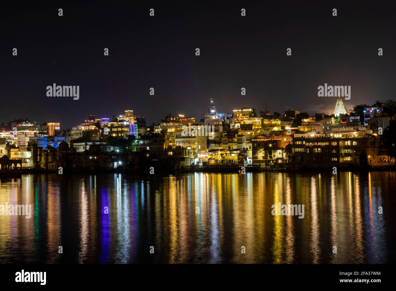 Lake Pichola, Udaipur. during Diwali Stock Photo - Alamy