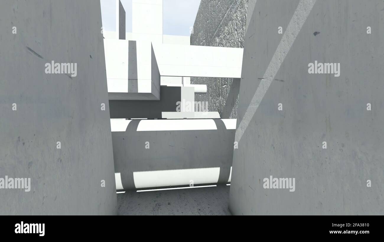 3D illustration - abstract concrete shape Stock Photo - Alamy