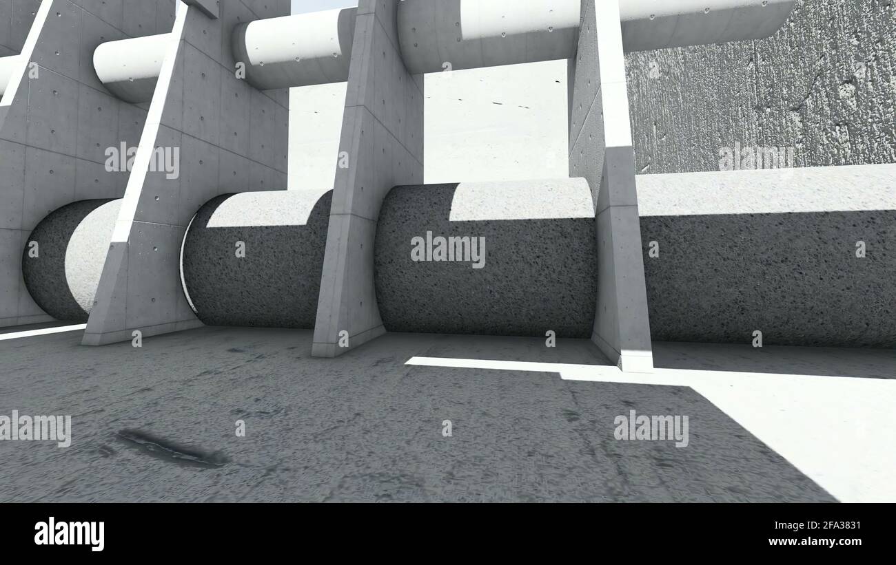 3D illustration - abstract concrete shape Stock Photo - Alamy