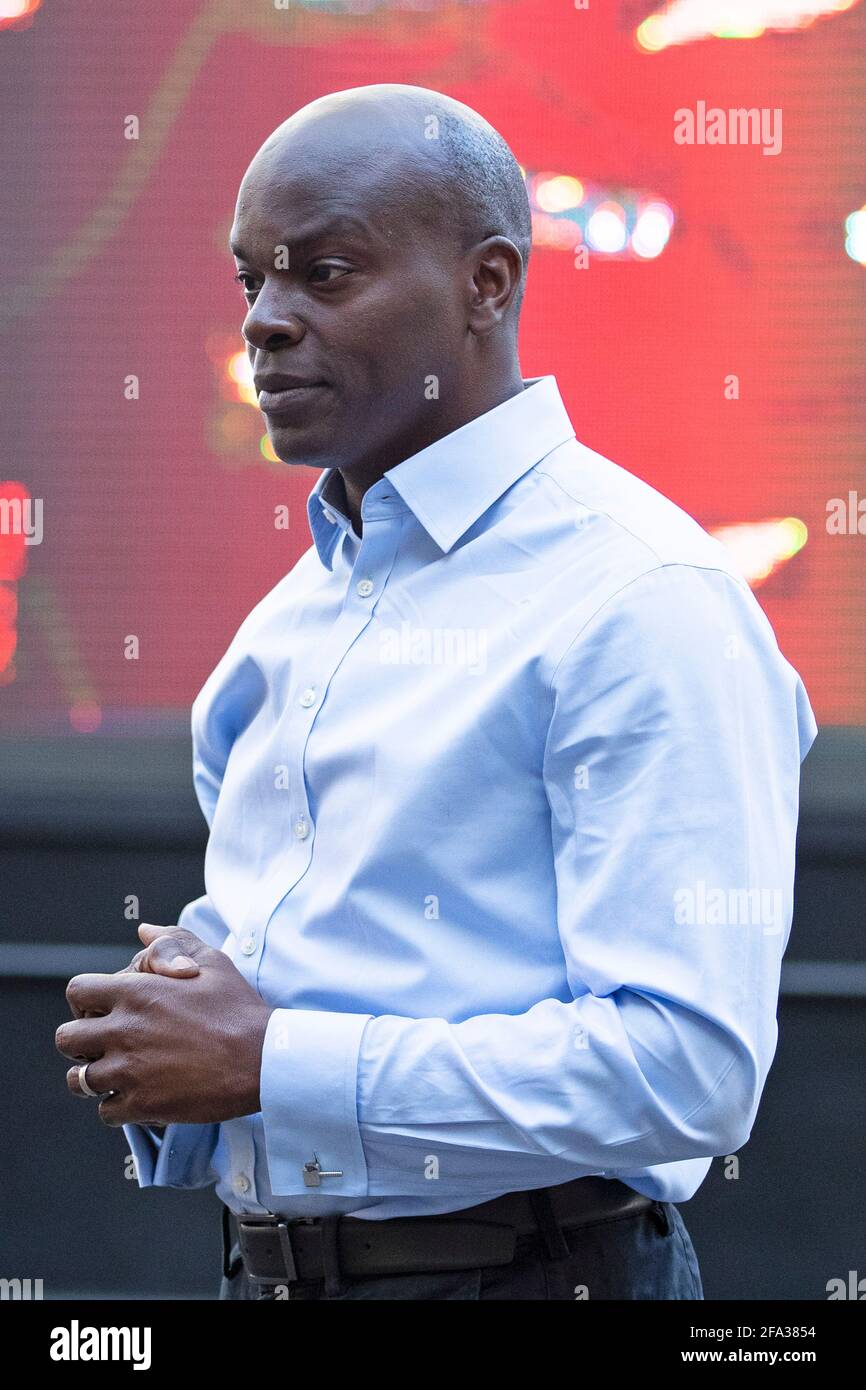 Shaun Bailey MP, launches his battle bus on the 22nd of April 2021 as ...