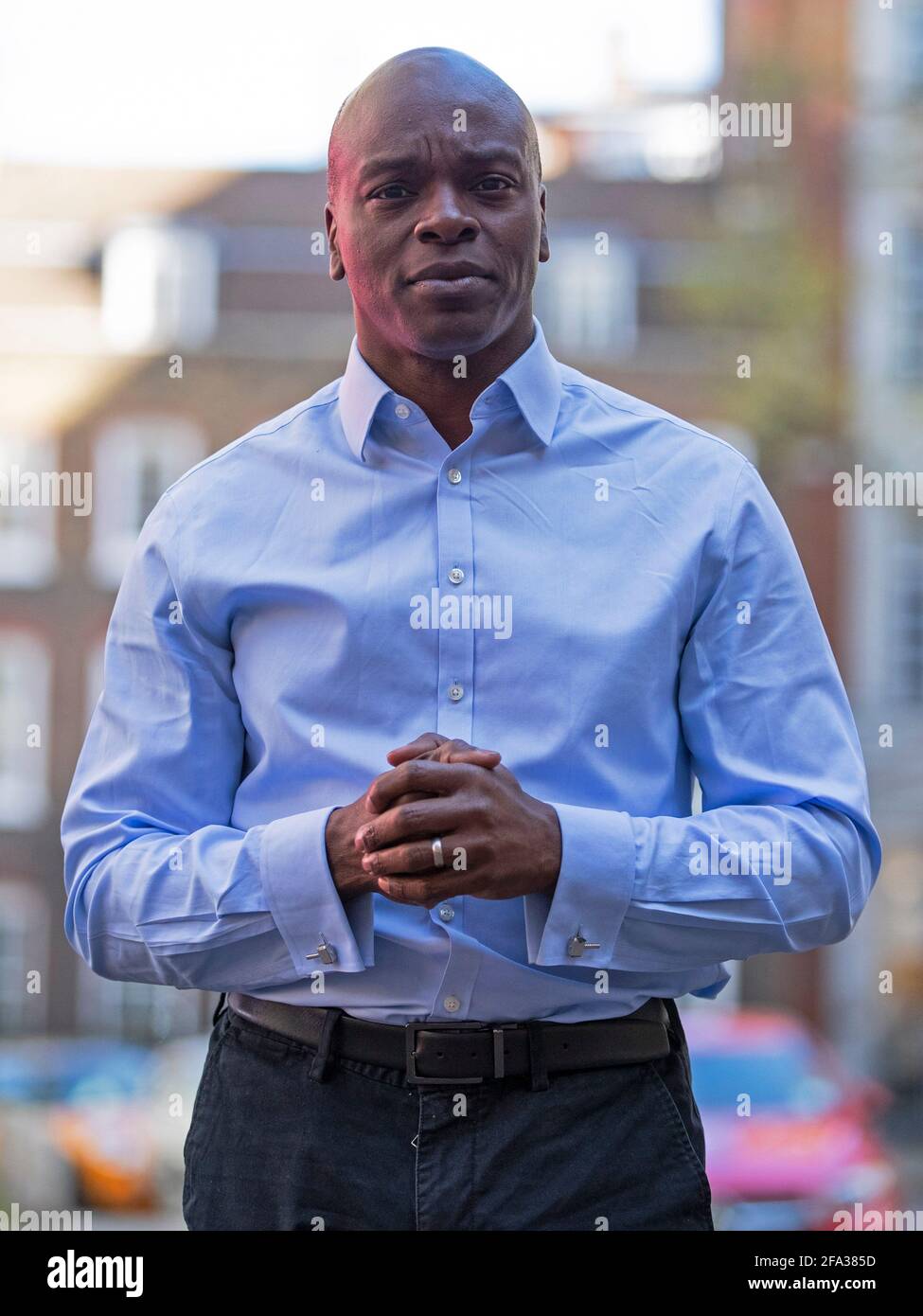 Shaun Bailey MP, launches his battle bus on the 22nd of April 2021 as ...