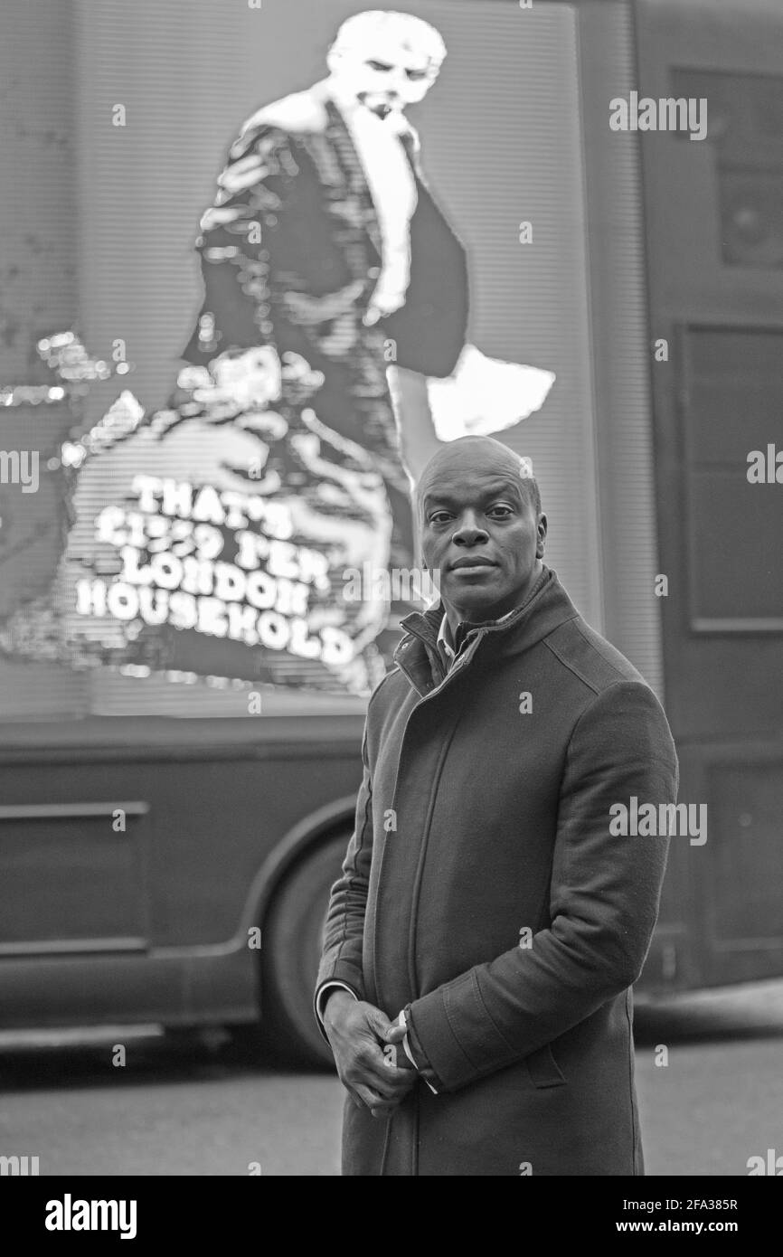 Shaun Bailey MP, launches his battle bus on the 22nd of April 2021 as ...