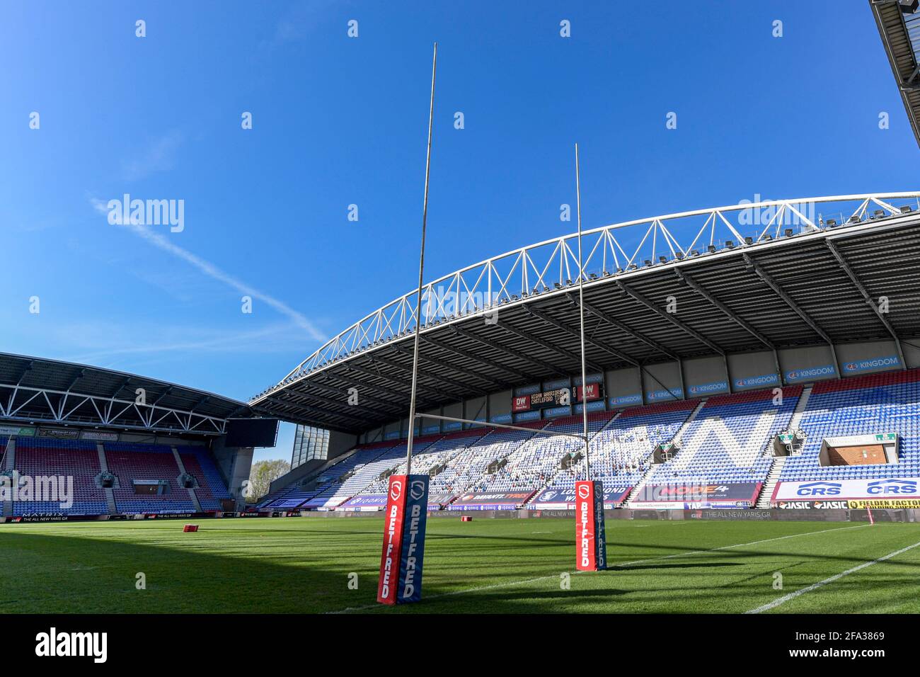 A general view of the DW Stadium, the home of Wigan Warriors Stock ...