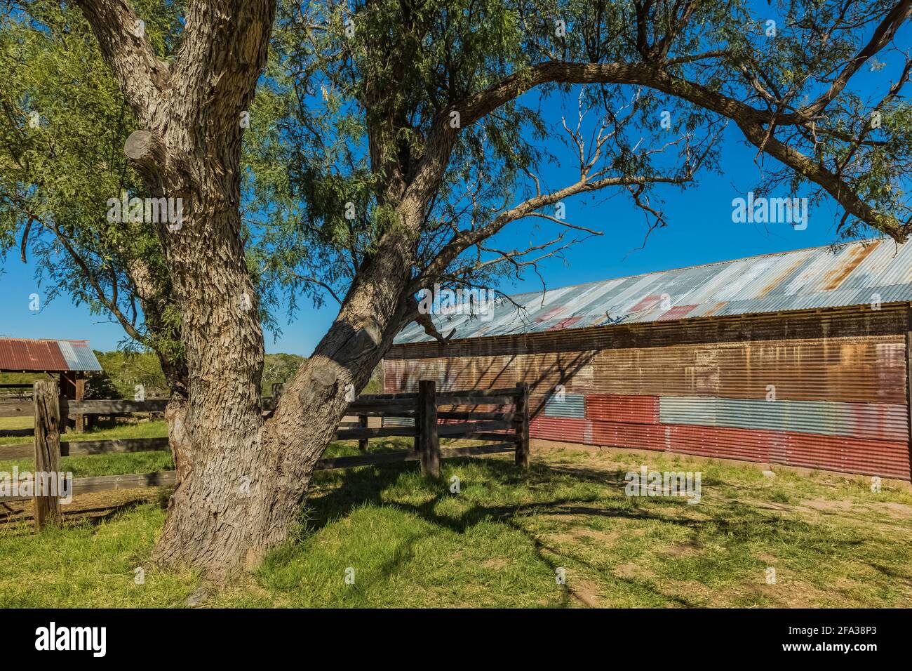Corrugated steel barn at Empire Ranch and Las Cienegas National ...