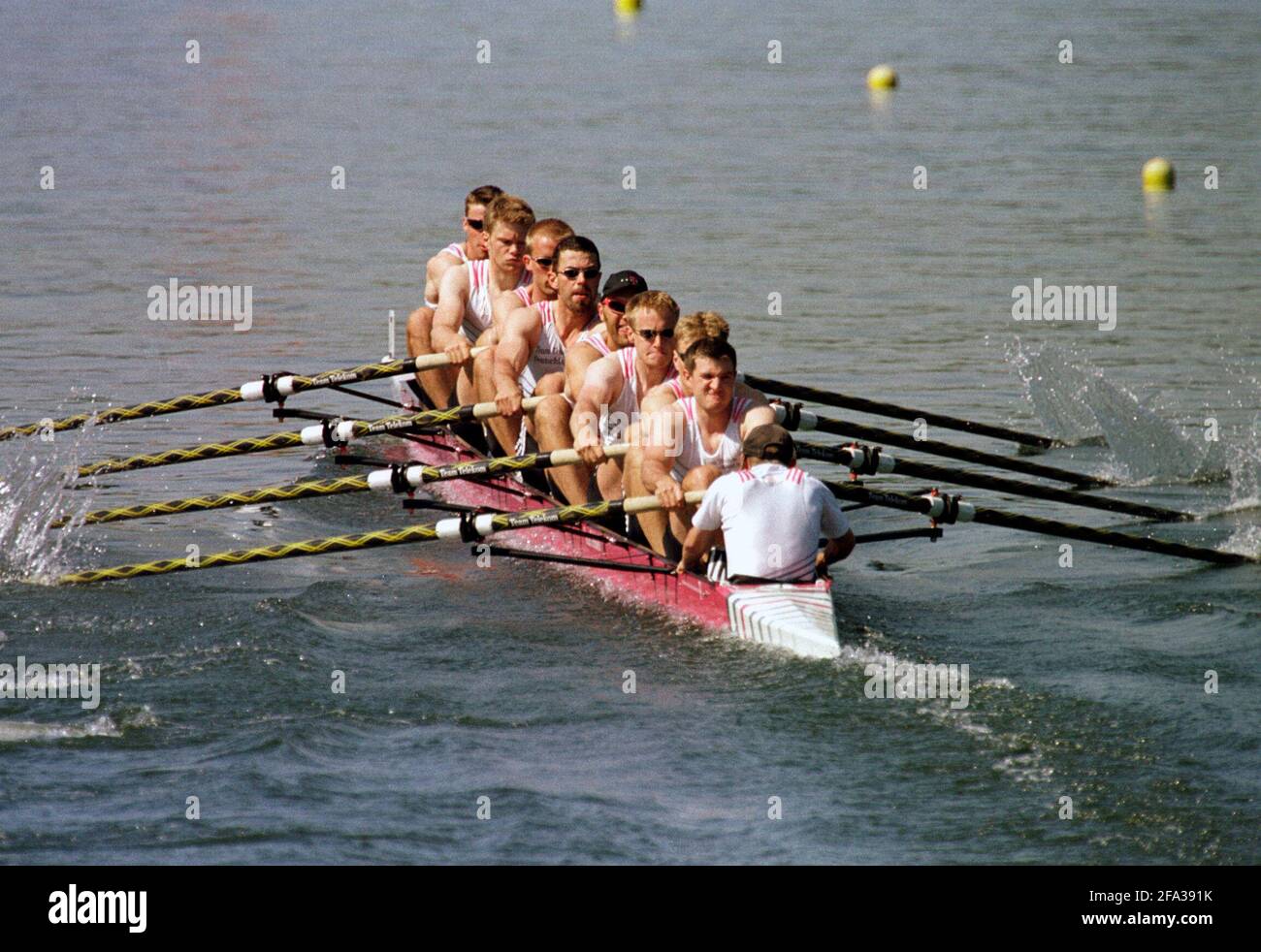 Duisburg-Wedau Germany 12.5.2000, rowing: Men’s eight Germany, from aft ...