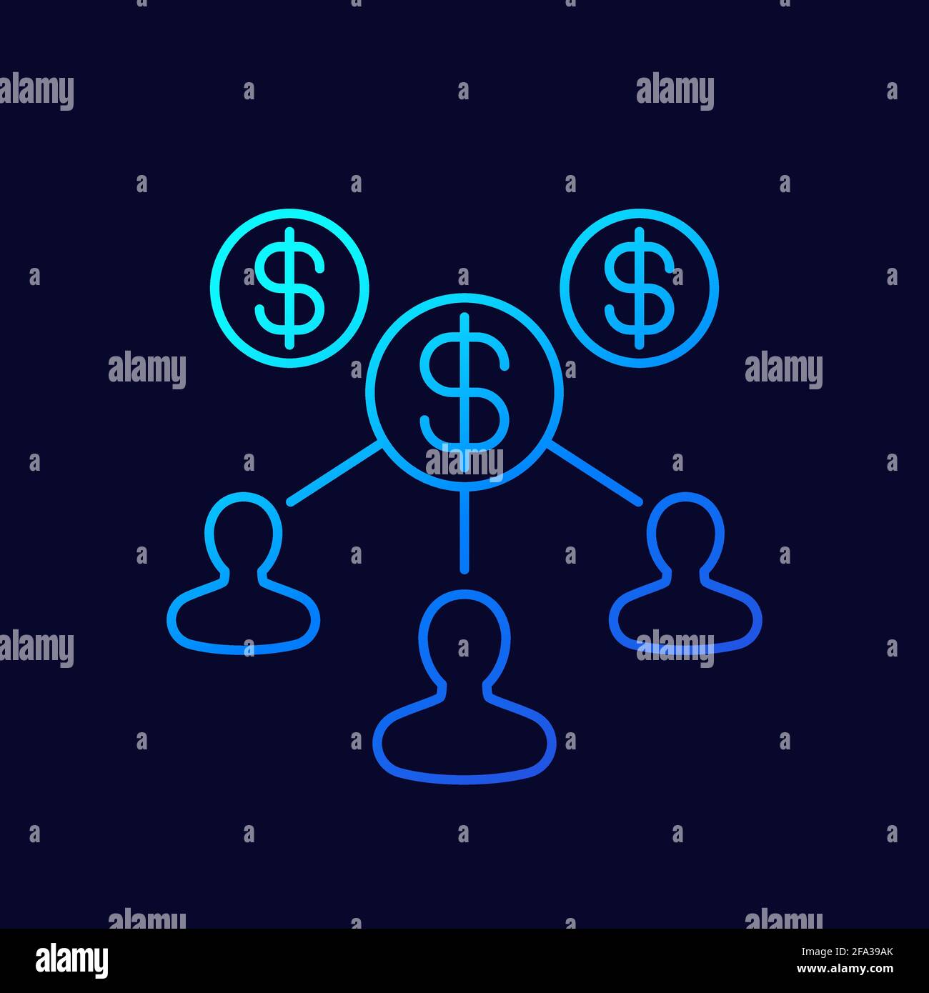 labor costs line icon on dark, vector Stock Vector Image & Art - Alamy