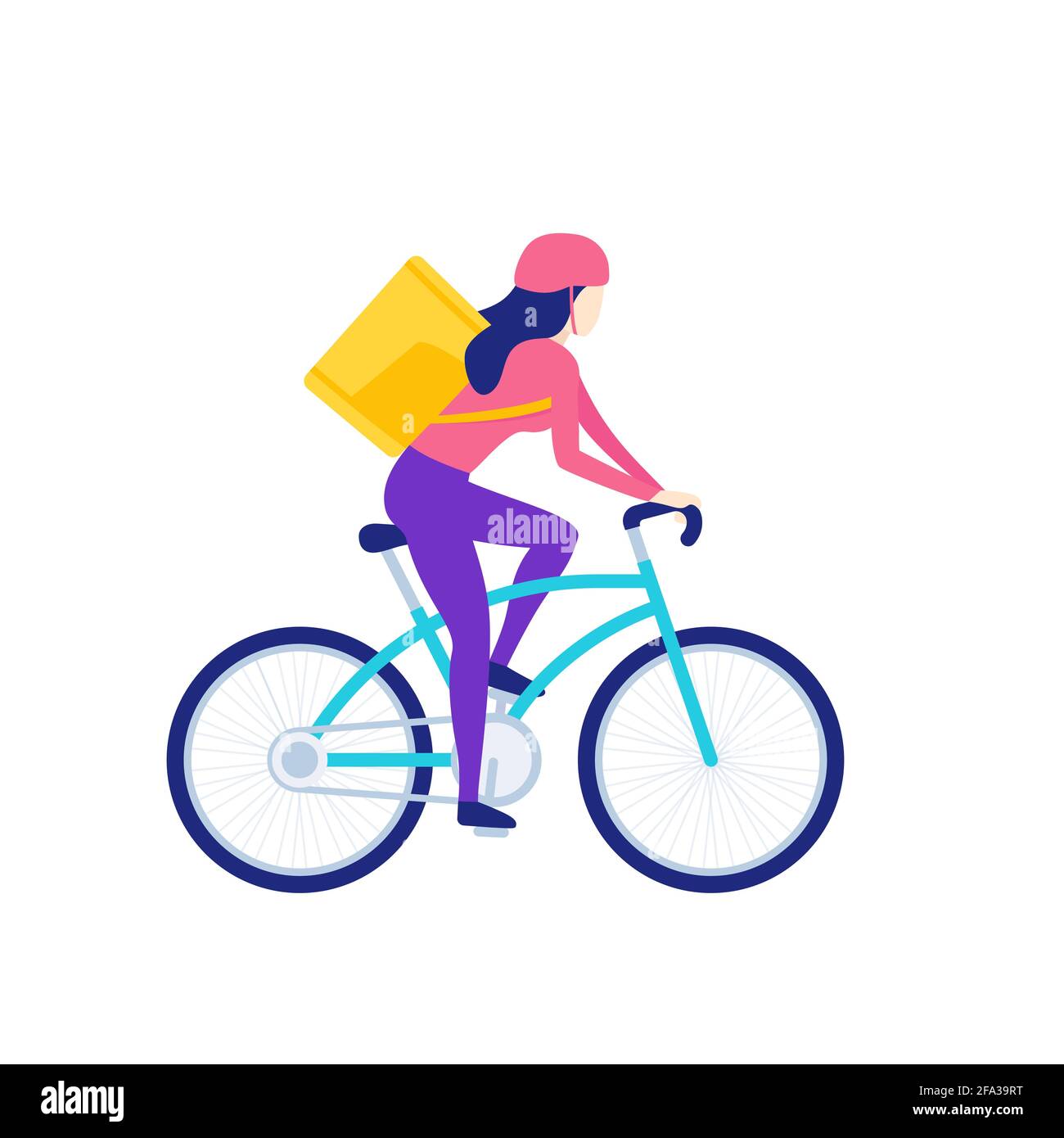Cycling courier Stock Vector Images - Alamy