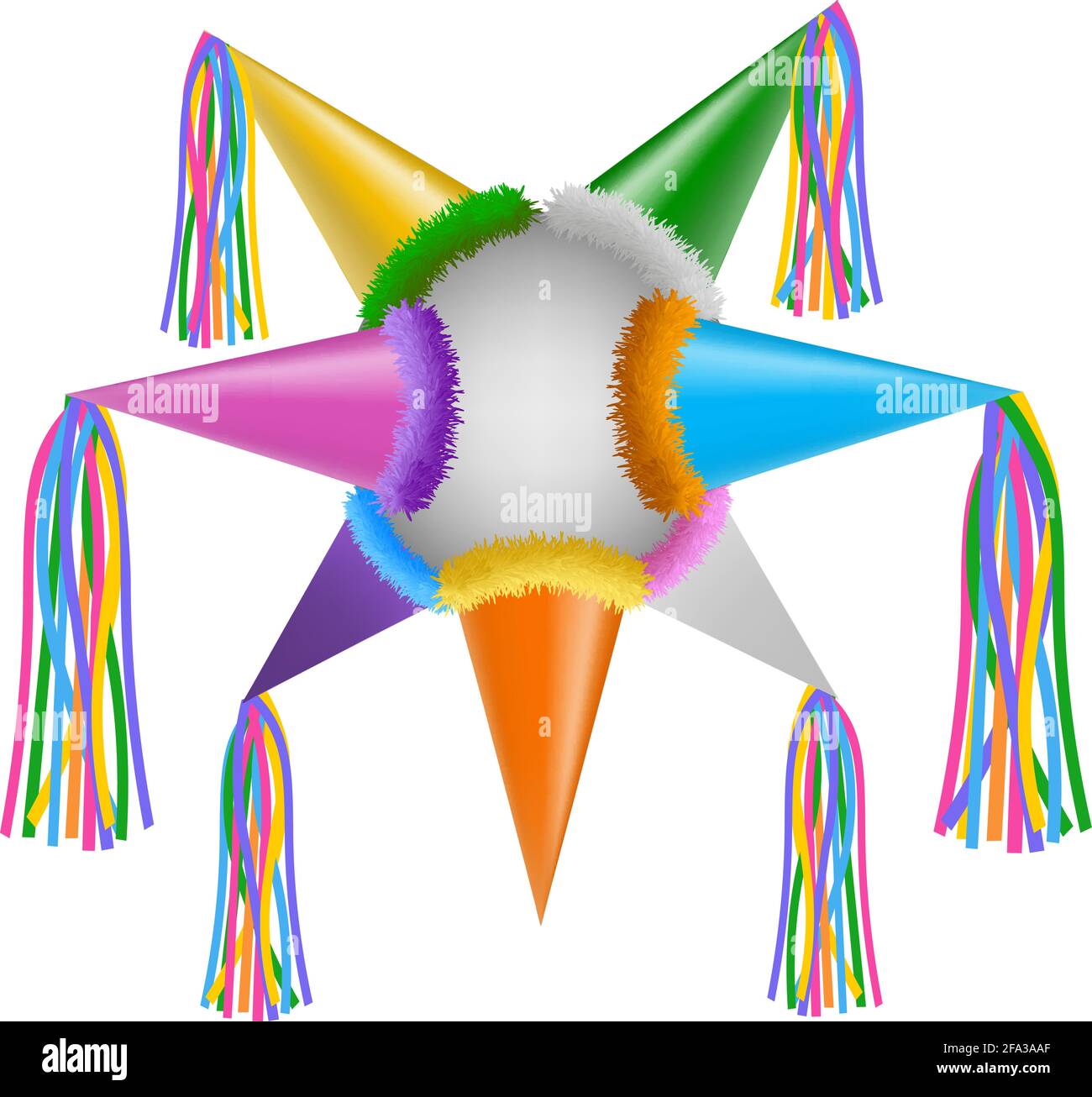 cinco de mayo elements. mexican star shaped pinata Stock Vector Image ...
