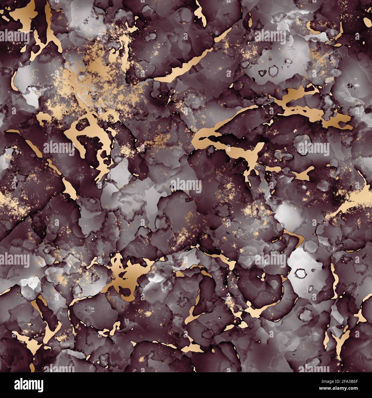 Seamless abstract alcohol ink art with gold leaf overlay Stock Photo ...
