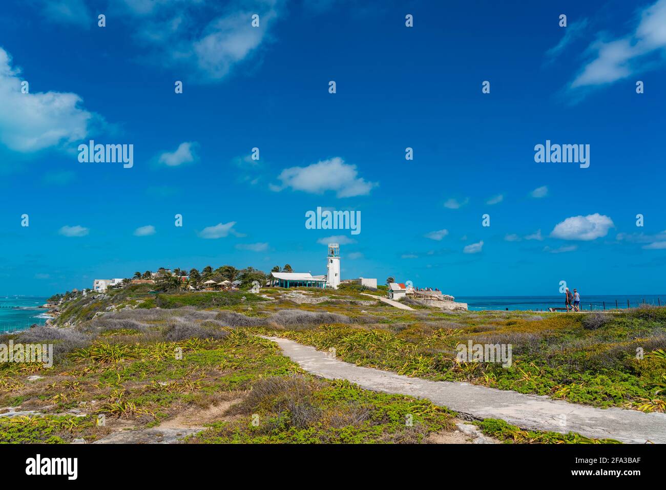 Way at the Lighthouse in the south at the beautiful Caribbean coast in ...