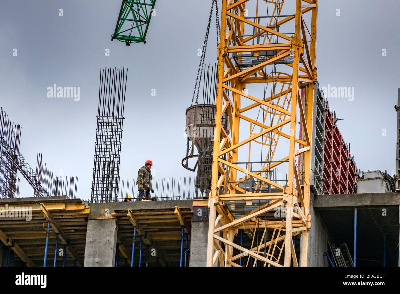 Russia, Moscow. New apartment buildings under construction Stock Photo ...