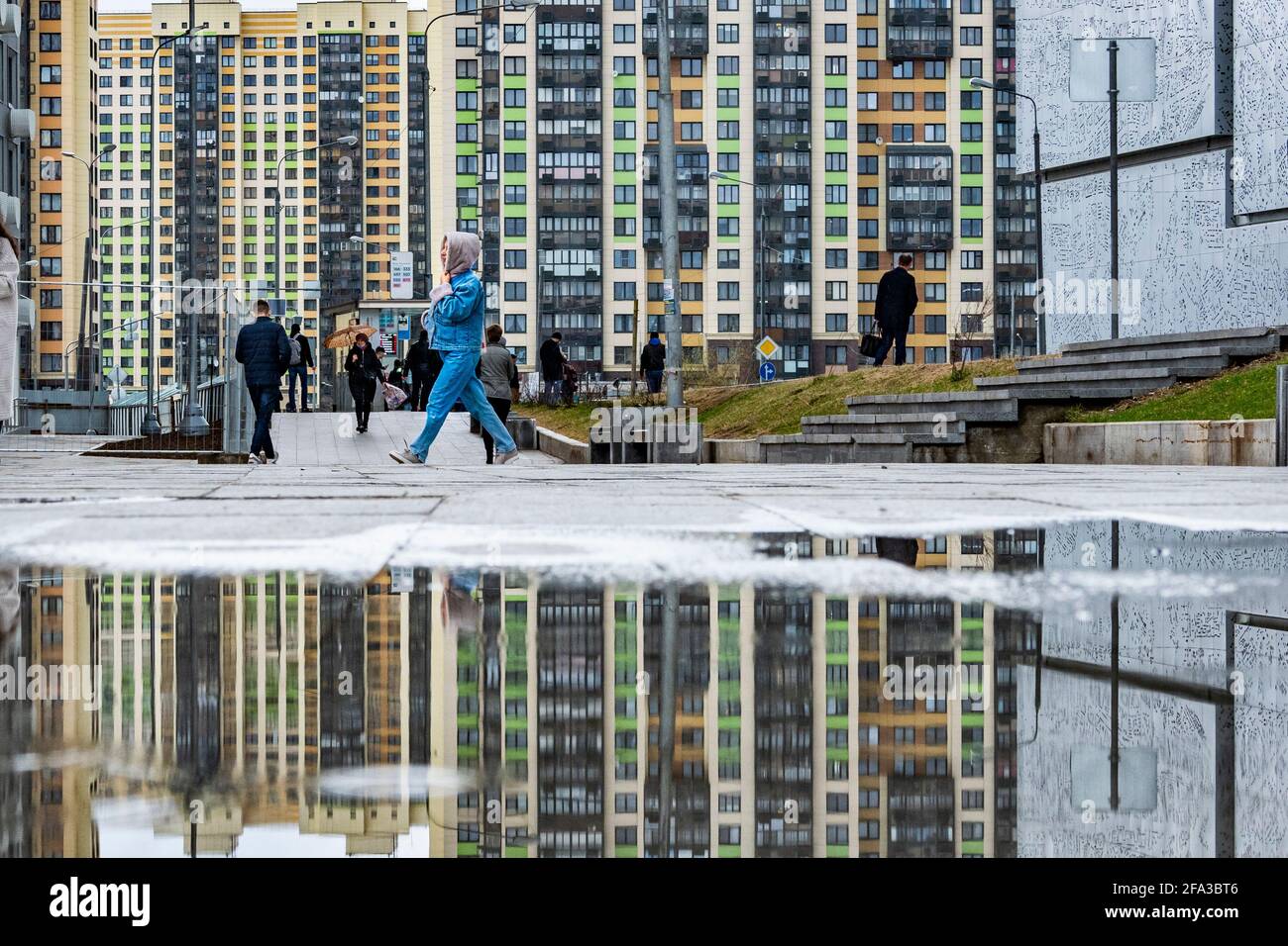 Russia, Moscow. People walk in a street Stock Photo - Alamy