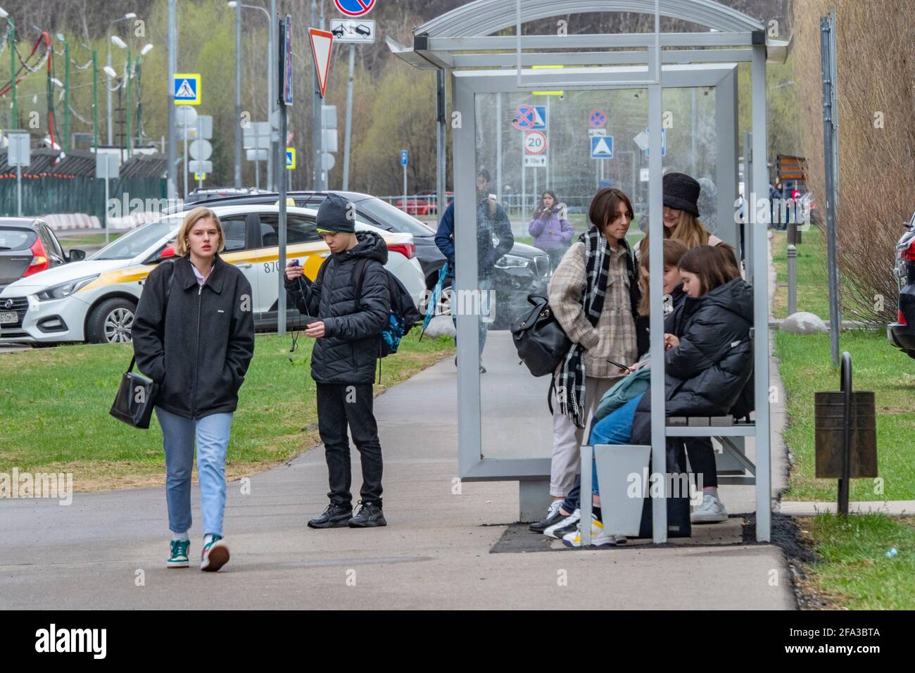 Russia, Moscow. People walk in a street Stock Photo - Alamy