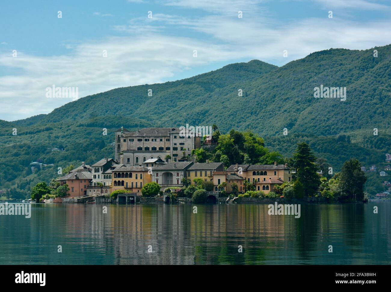 St. Julius Island on Lake Orta Stock Photo - Alamy